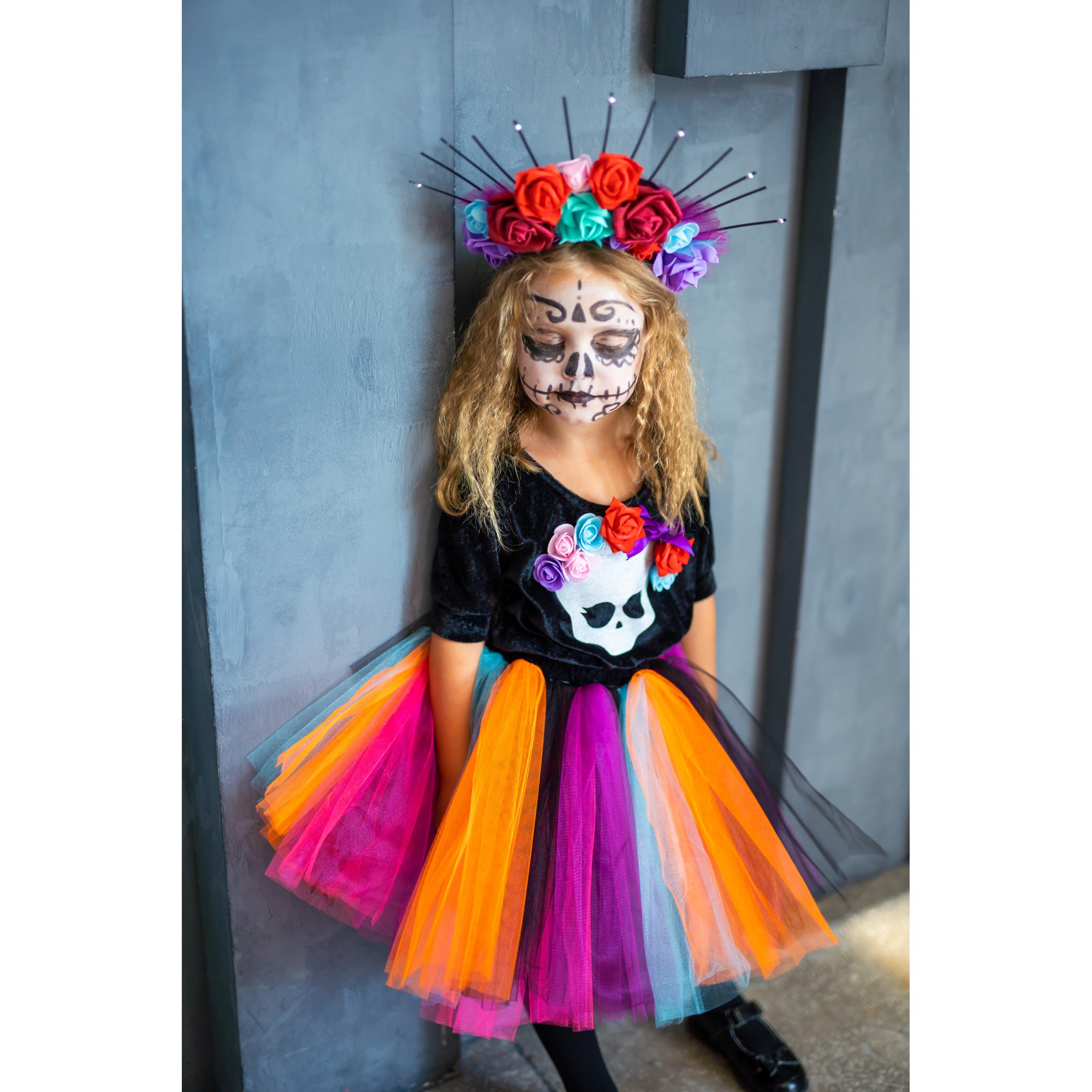 Дитячий карнавальний костюм Santa Muerte для дівчинки на Хеловін